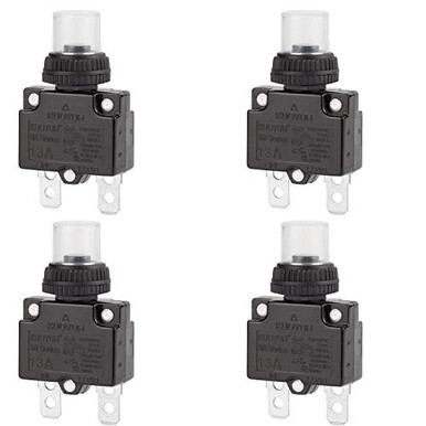 DIYhz 13Amp Circuit Breakers Thermal Overload Switch Protector 88 ...