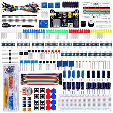 Keywishbot Electronic Component Super kit with Resistor Transistor RGB Capacitor LED Buzzer ...