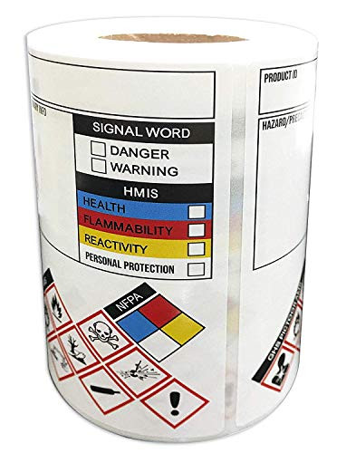 SDSOSHA Stickers for Chemical Safty Data 3 X 4 Inches MSDSHMIG Labels ...