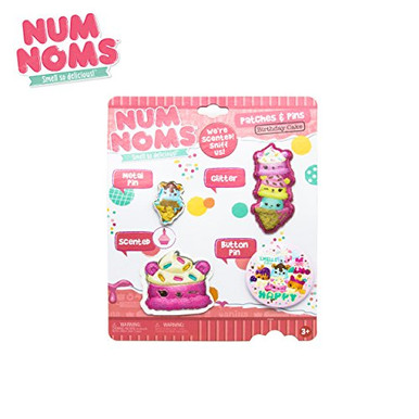 Num Noms Kids Children Kids Scented Patch and Pin Set in Birthday Cake ...