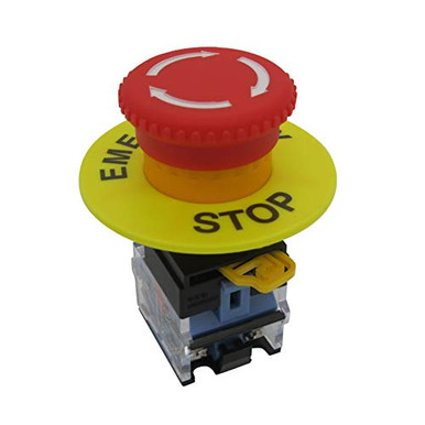 Taiss / 22mm 2 NC Red Mushroom Latching Emergency Stop Push Button ...