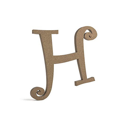 6 Curly Wooden Letter H JoePauls Crafts Premium MDF Wood Wall Letters 6 ...