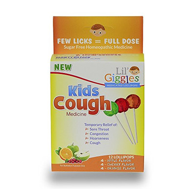 Lil Giggles Kids Medicated Lollipops for Cough for Childrens Persistent ...