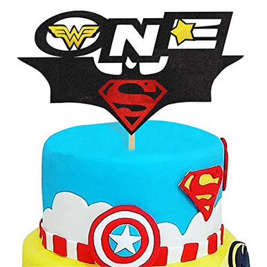 KAPOKKU DC Superhero justice league Cake Topper First Birthday ...