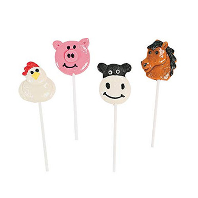 Farm Animal Suckers Party Candy individually wrapped set of 12 ...