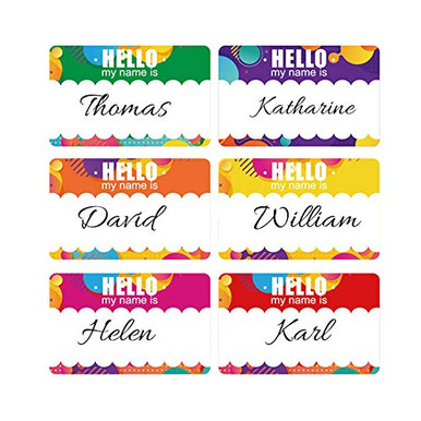 CESUSME 250 Pieces of Hello My Name is Stickers Hello Name Tags Cubby ...