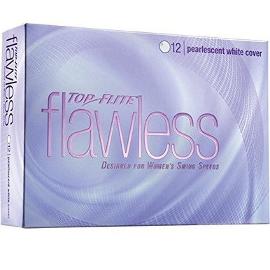 TopFlite Flawless Pearlescent White Golf Balls 12 Count Designed for ...