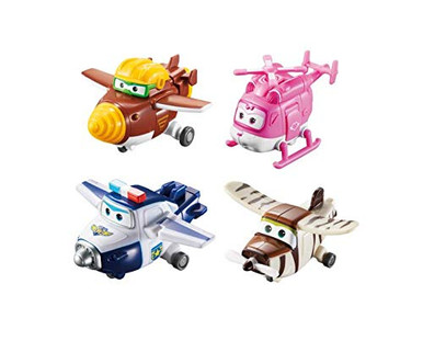 Super Wings - Transforming Toy Figures 4 Pack |Todd, Dizzy, Paul and ...
