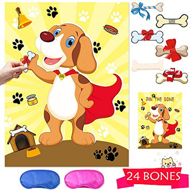 Dog Pin Game Party Games for Kids Dog Theme Birthday Party Baby Shower ...