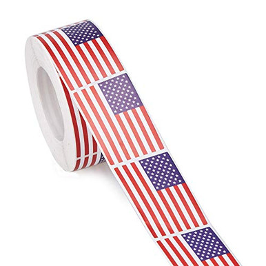 American Flag Stickers 500Count USA Flag Stickers Patriotic Label Roll ...
