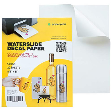 Waterslide Decal Paper Inkjet Clear (20 Sheets) Premium Water-Slide ...
