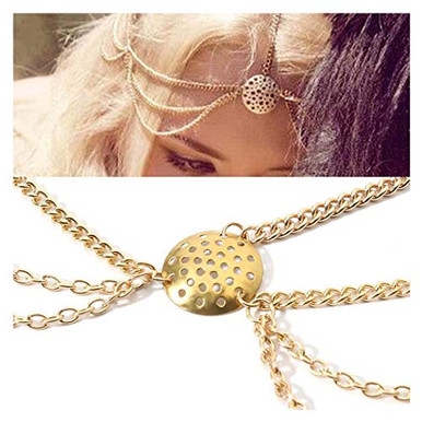 Yalice Boho Head Chain Circle Round Hair Chain Gold Hair Acessories for ...