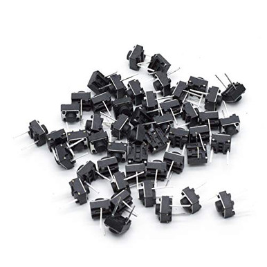 Aodesy 4 Pins Tactile Switch Panel PCB Mount Momentary TACT Switch Push ...