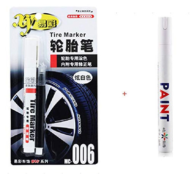White tire marker and black Correction pen set Universal Waterproof ...