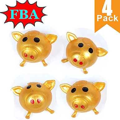 CATSAYS Squishy Pig Splat Ball Smash Venting Pig Head Squeeze Stress ...