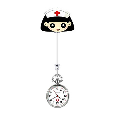 Retractable Nurse Watch for Women Clipon Hanging Lapel Pocket Watches ...