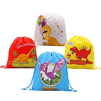 Dinosaur Drawstring Bags for Kids Birthday Dinosaur Themed Parties ...