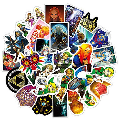 50PCS The Legend of Zelda Stickers Water Bottle Laptop Skateboard Cup ...