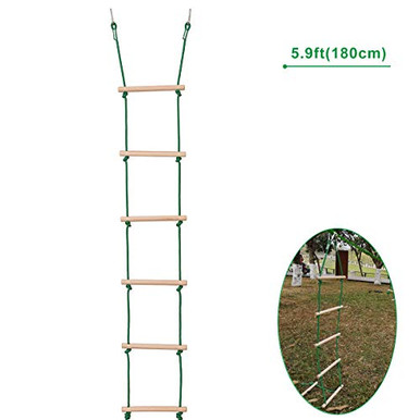 Slackline Set 40 Feet (12M) Kids Swinging Obstacle Course Set Portable ...