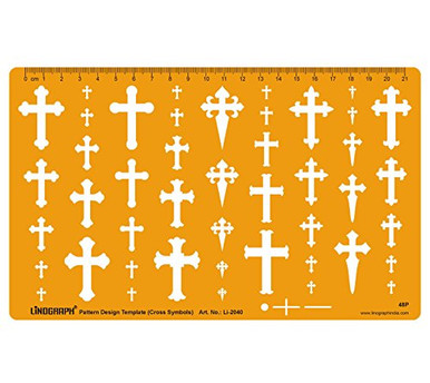Cross Crosses Template Shapes Symbols Drawing Drafting Template Stencil ...