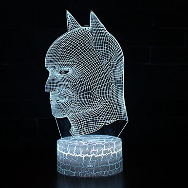 LED Superhero 3D Optical Illusion Smart 7 Colors Night Light Table Lamp ...