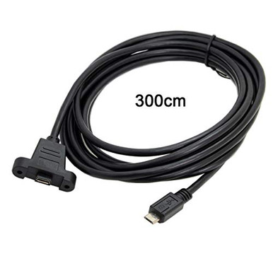 Cablecc 3m 5m Micro USB 5Pin Male to Female Extension Panel Mount Type ...