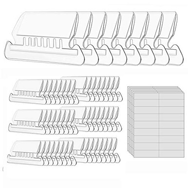 150 Sets File Folder Tabs Insertable Plastic Tabs Hanging File Folder ...