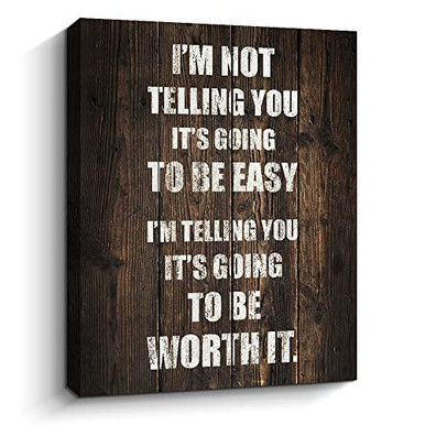 Pigort I Am Not Telling You Motivational Quotes Wall Decor Canvas Print ...