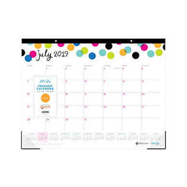Blue Sky 2019-2020 Academic Year Teachers Monthly Desk Pad Calendar ...