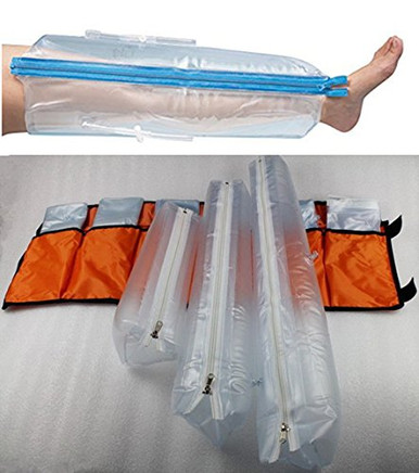 QIYAT First Aid Air Splint Kits Inflatable Plastic Splint Set of 6 with ...