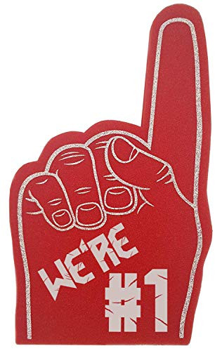 FUN FAN LINE 2 Units Set Foam Hand Number #1 for Cheerleading and ...