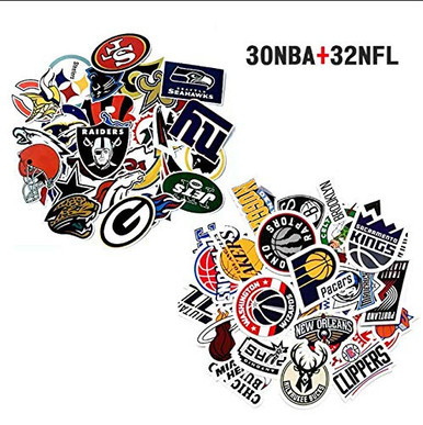 30 NBA Stickers Basketball Team Logo Set NBA Logo and 32 Football ...