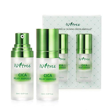 ISNTREE Cica Relief Ampoule Duo Set 037037 fl oz Concentrated Centella ...