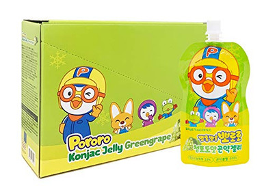 Pororo Korean Konjac Jelly Drink Green Grape Flavor 100g x 10 pouches ...