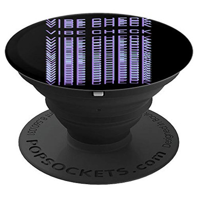 Vibe Check Vaporwave Aesthetic Meme Quote Wave Design PopSockets Grip ...