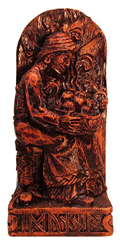 Dryad Design Seated Norse Goddess Idunna Statue Wood Finish ...