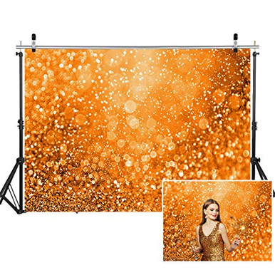 WOLADA 7x5ft Gold Bokeh Photography Backdrop Not Glitter Golden Spots ...