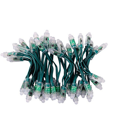 BTFLIGHTING WS2811 Diffused Digital RGB LED Pixels Lights Addressable Color 50pcs DC5V 12mm ...