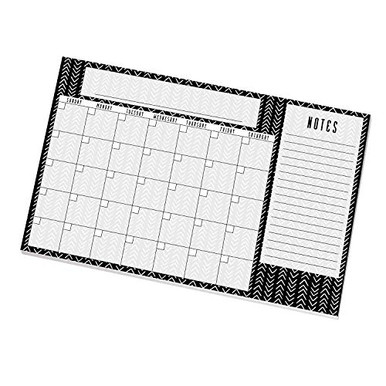 Black and White Geometric Sticky Note Desk Calendar 1625 x 11 ...