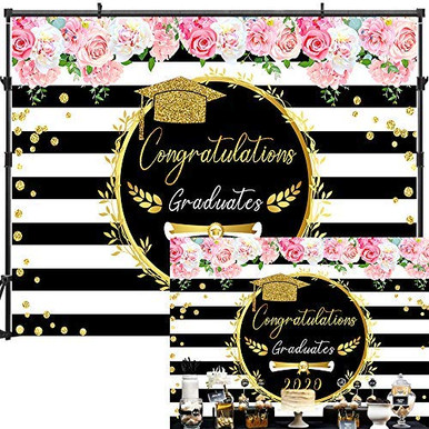 Allenjoy 5x3ft Graduation Backdrop Class of 2020 Backdrop for ...