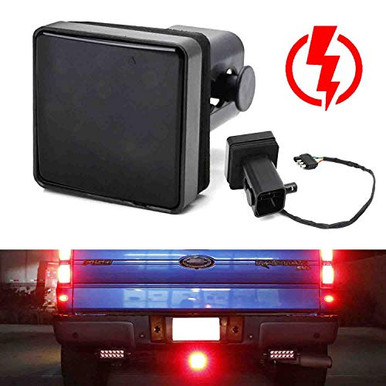 iJDMTOY Smoked Lens 15LED Tow Hitch Receiver Brake Tail Light wStrobe ...