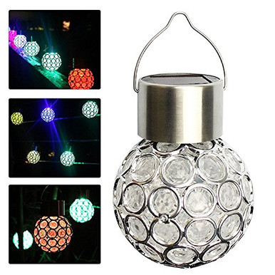 Aveki Solar Hanging Ball Lights Lantern Ball Outdoor Hanging Decorative ...