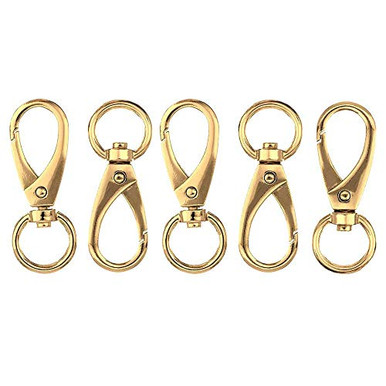 1/2 Inch Gold Swivel Snap Hooks - 5 Pack - Warehousesoverstock
