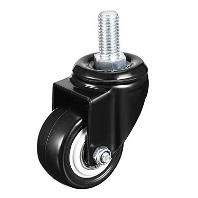 uxcell 2 inch Swivel Caster wheels PU 360 Degree Threaded Stem Caster ...