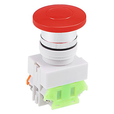 uxcell 22mm Mounting Hole Momentary Push Button Switch Plastic Red ...