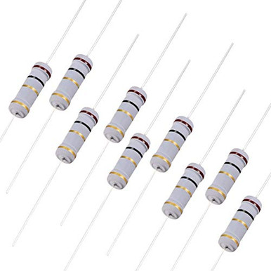 uxcell 50Pcs 1 Ohm Resistor 3W 5 Tolerance Carbon Film Resistors Axial ...