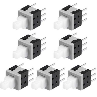 uxcell 58x58x10mm PCB DIP Mounting Tact Tactile Push Button Switch Self ...