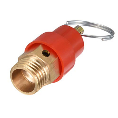 uxcell Safety Valve Air Compressor Pressure Relief Valve 14 PT Male Red ...
