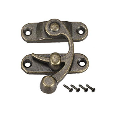 uxcell Antique Vintage Lock Clasp Right Latch Hook Hasp 42mm x 36mm ...