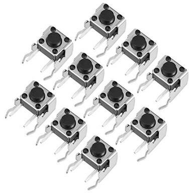 uxcell 10Pcs Momentary PCB Side Mounting Fixed Bracket Pushbutton Shove ...